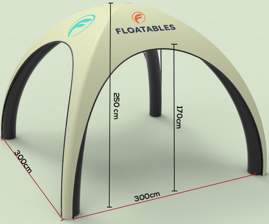 Air Shade - 3m x 3m Inflatable Air Canopy for on Water, Beach or Park ...